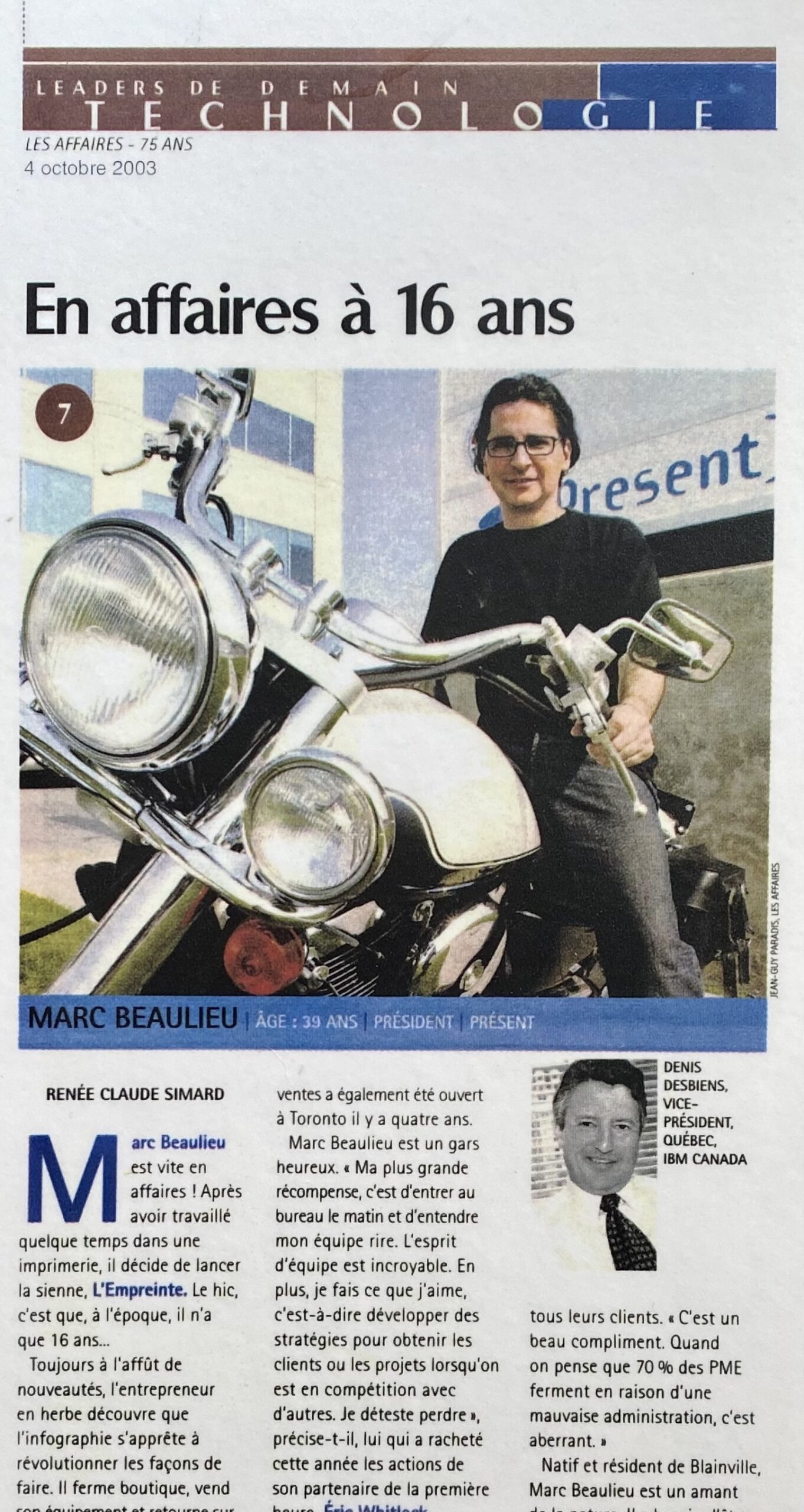 Present and its leader nominated 'Leader of tomorrow' in the press